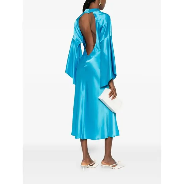 Pinko Long Sleeve Flared Dress With Slit