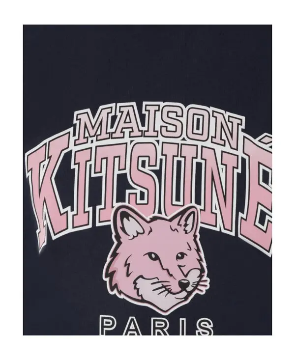 Maison Kitsuné Logo Printed Crewneck T-shirt