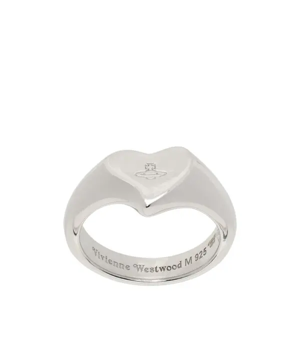 VIVIENNE WESTWOOD Logo Signet Ring - White