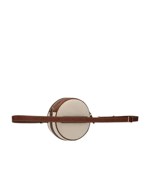 Burberry Round Logo Print Shoulder Bag