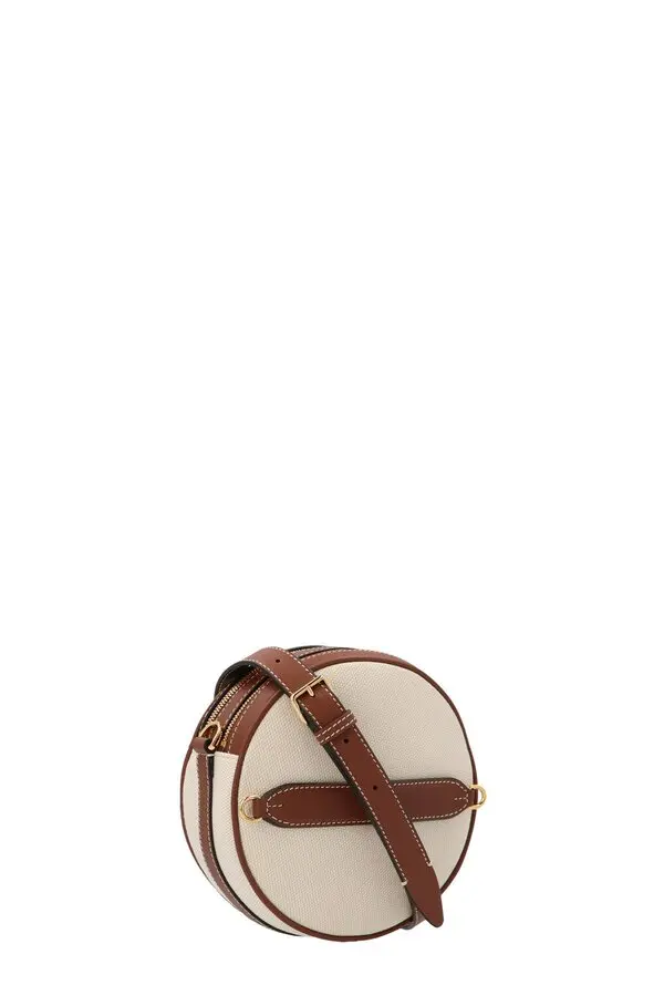 Burberry Round Logo Print Shoulder Bag