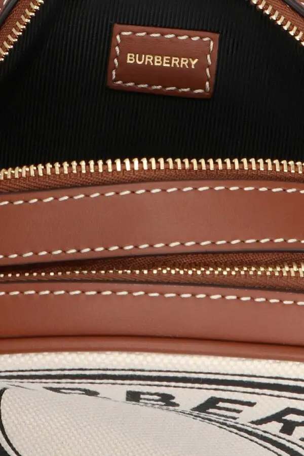 Burberry Round Logo Print Shoulder Bag