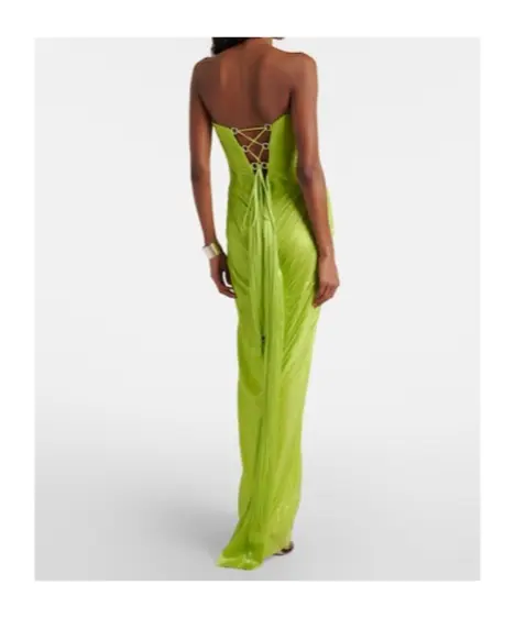 MARIA LUCIA HOHAN Stephanie Metallic Silk Tulle Gown