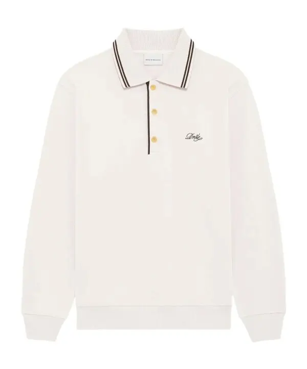 Drole De Monsieur Long-sleeved Polo Shirt - Sand
