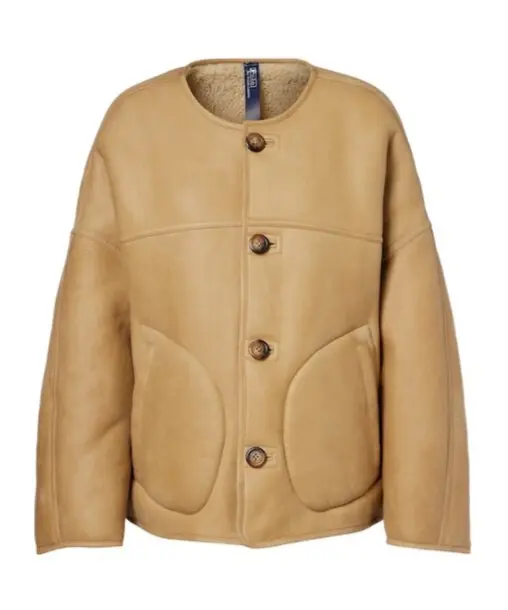 Polo Ralph Lauren Reversible Leather And Shearling Jacket - Nude