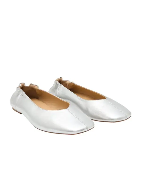 A.p.c. Square-toe Leather Ballet Flats