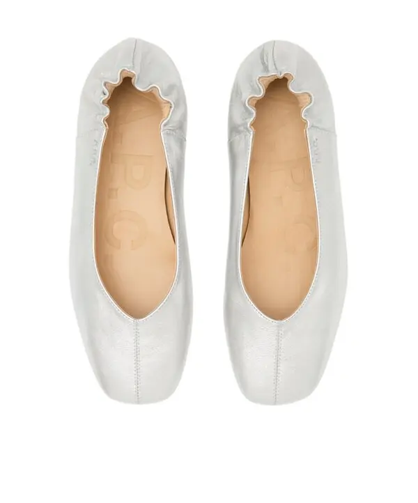 A.p.c. Square-toe Leather Ballet Flats