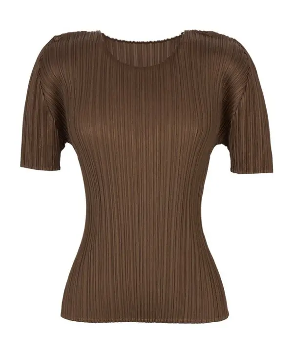 Issey Miyake Pleated Short Sleeve T-shirt