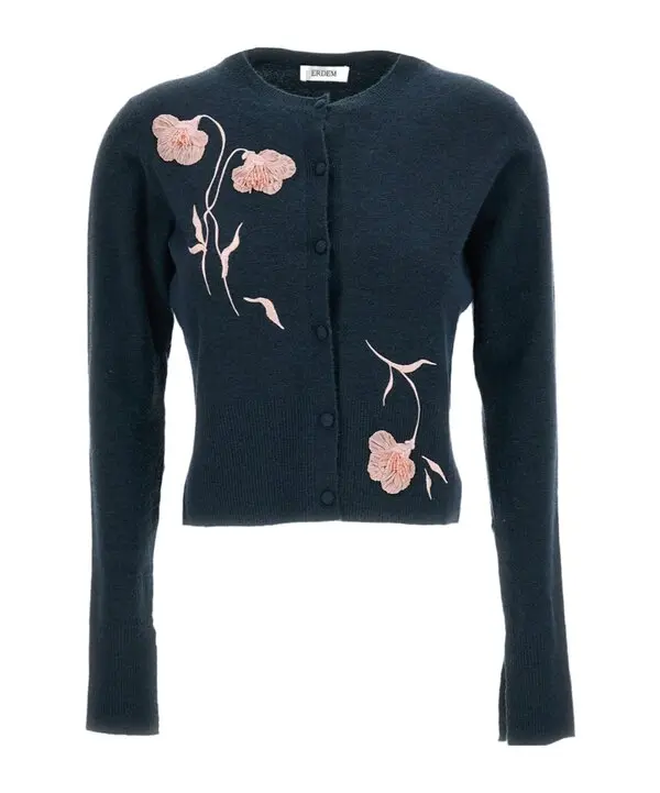 Erdem Flower-embroidered Cardigan