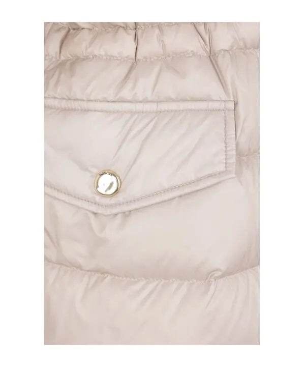 Moncler Raies Hooded Short Padded Jacket - Light Beige