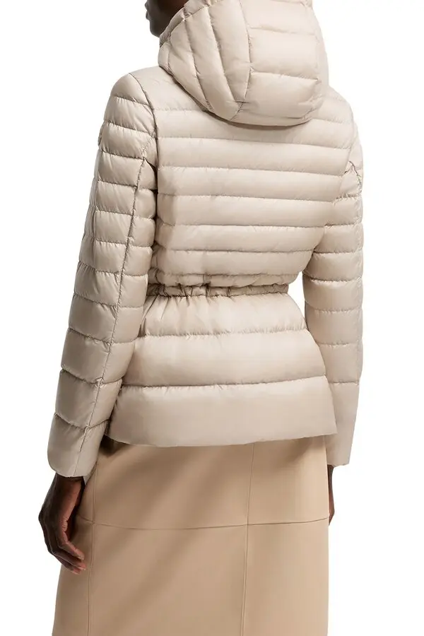 Moncler Raies Hooded Short Padded Jacket - Light Beige
