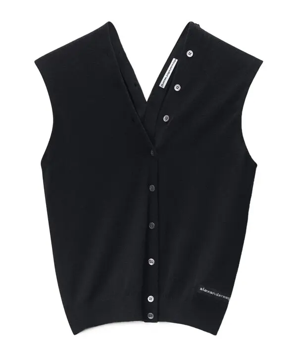Alexander Wang Continuous Placket Tank Top Cardigan