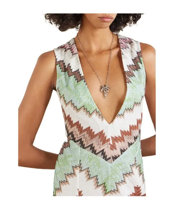 Missoni Striped Metallic Crochet-knit Maxi Dress