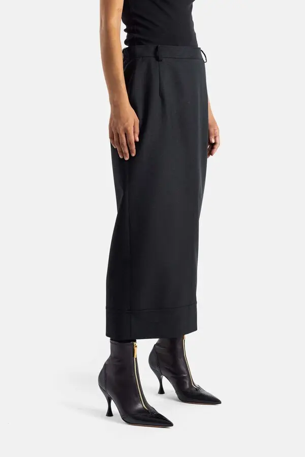 Thom Browne Hopsack Midi Pencil Skirt