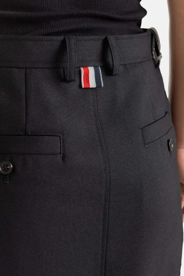 Thom Browne Hopsack Midi Pencil Skirt