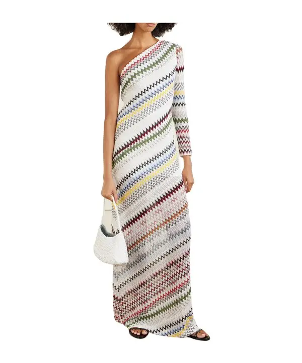 Missoni Striped Crochet-knit Maxi Dress