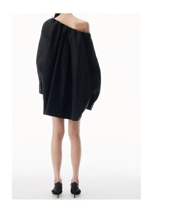 Alexander Wang Bungee Scoop Neck Mini Shirt Dress