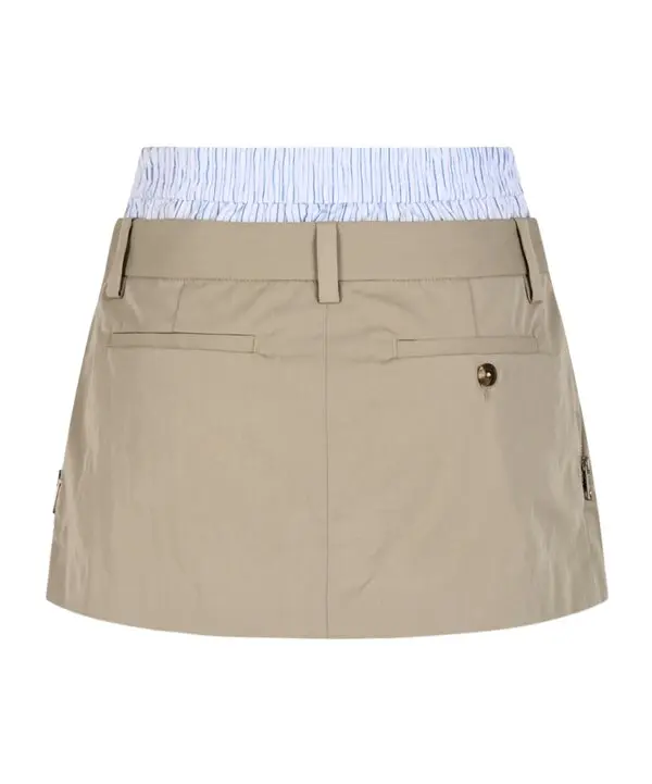 Alexander Wang Pleated Mini Skorts - Stone