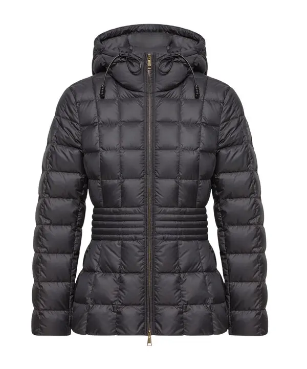 Moncler Quilted Hooded Short Padded Jacket - Black