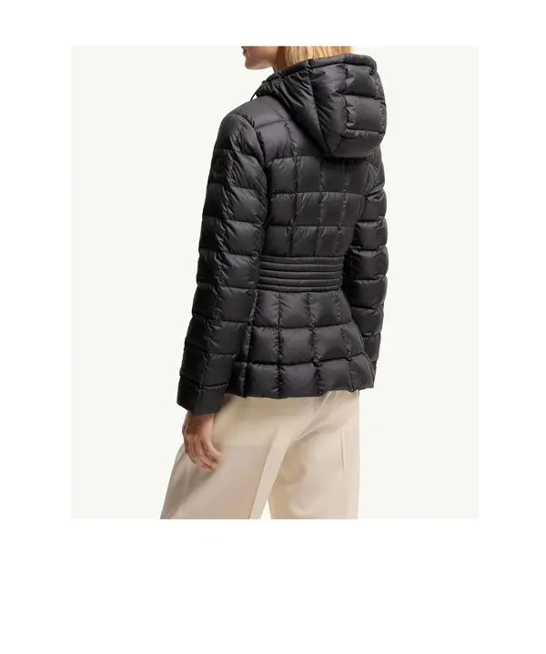 Moncler Quilted Hooded Short Padded Jacket - Black