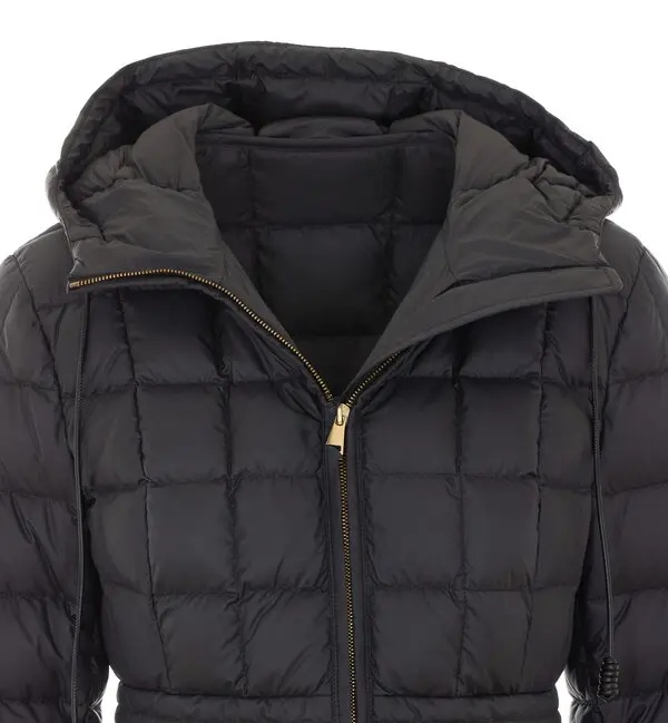 Moncler Quilted Hooded Short Padded Jacket - Black