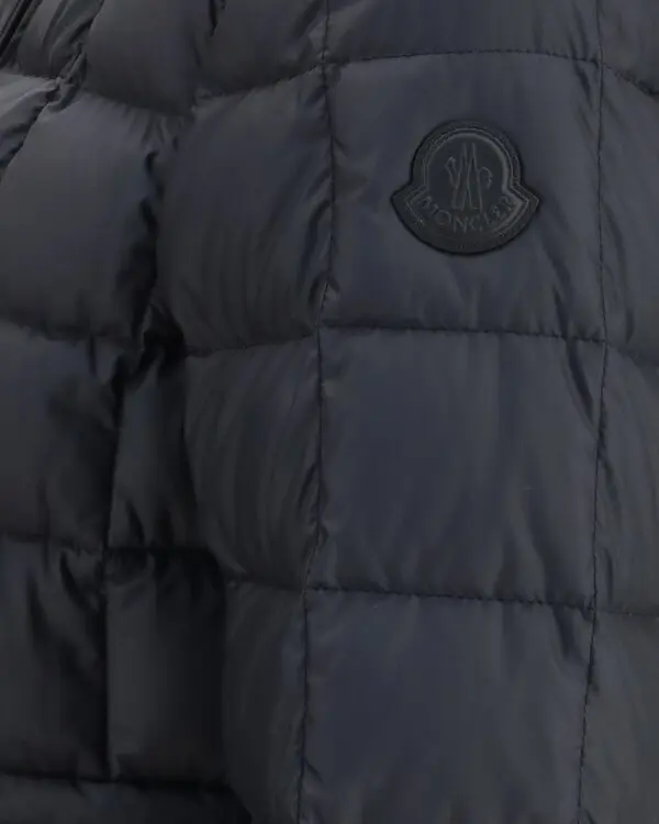 Moncler Quilted Hooded Short Padded Jacket - Black