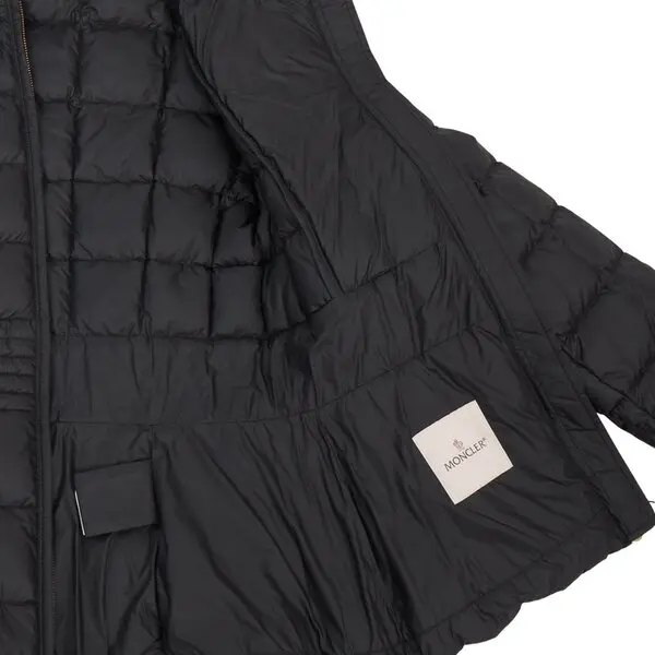 Moncler Quilted Hooded Short Padded Jacket - Black