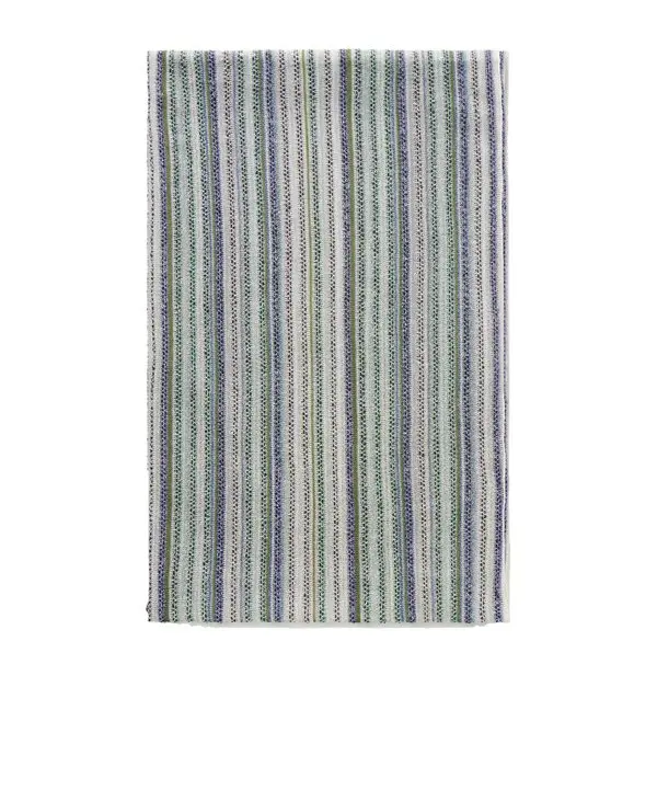 Missoni Sequin-trimmed Striped Metallic Crochet-knit Wrap - Gray