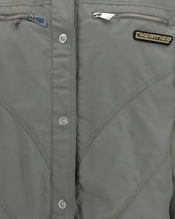 Attico High Neck Zip Bomber Jacket