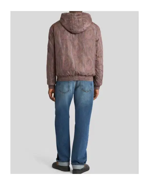 Etro Padded Bomber Jacket With Hood And Arnica Motif