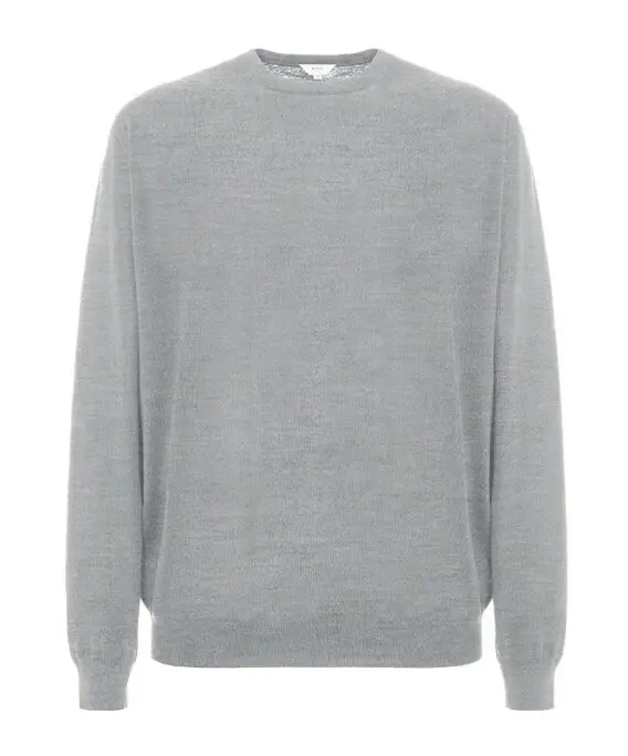 Malo Giacomo Crew Neck Sweater In Cashmere Silk - Gray