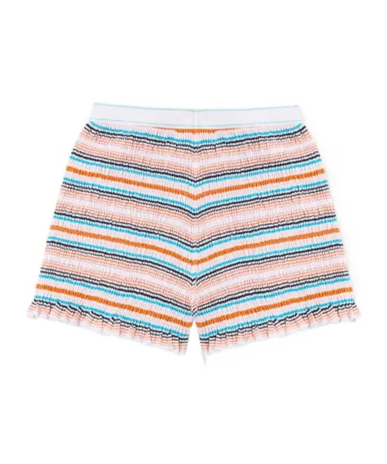 Casablanca Striped Shirred Shorts