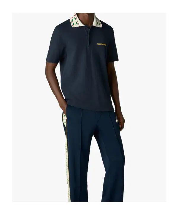 Casablanca Logo Embroidered Polo Shirt