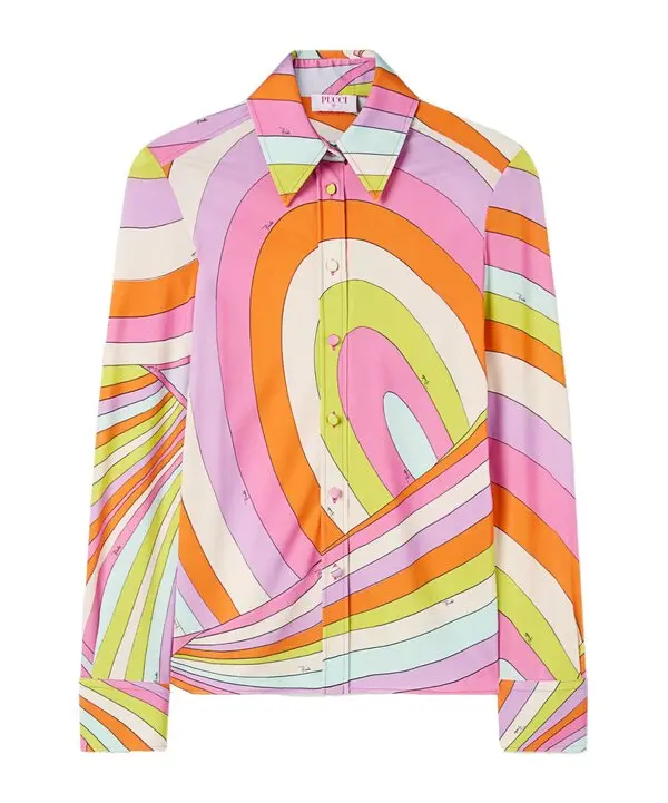 Emilio Pucci Iride-print Long-sleeve Shirt - Multicolor