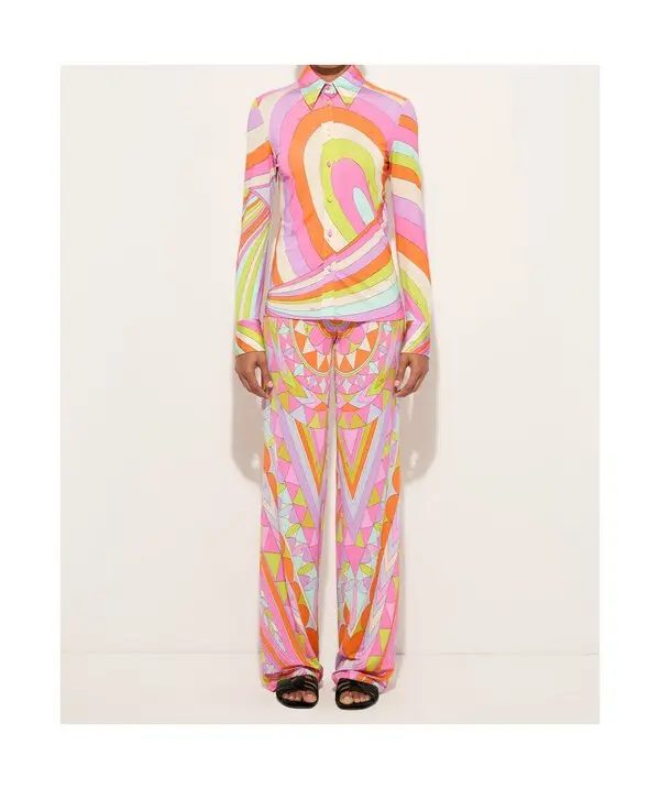 Emilio Pucci Iride-print Long-sleeve Shirt