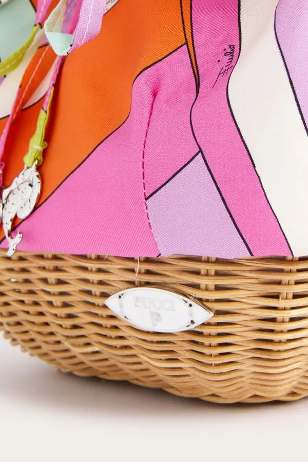 Emilio Pucci Picnic Iride-print Woven Bucket Bag