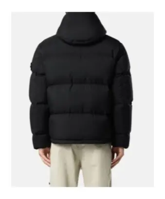 Stone Island Tear-resistant Down Jacket With Detachable Hood