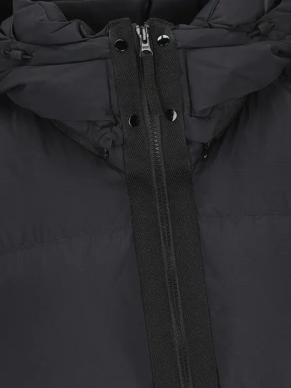 Stone Island Logo Patch Hooded Jacket - Black