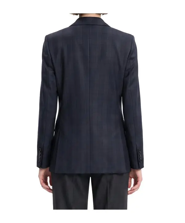 BLAZÉ MILANO Double-breasted Peak-lapel Blazer With Check Motif