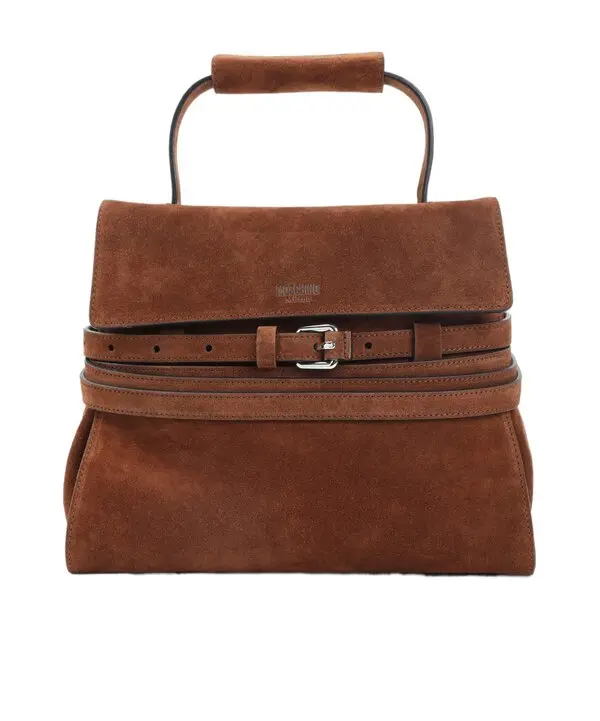 Moschino Belted Top-handle Bag - Brown