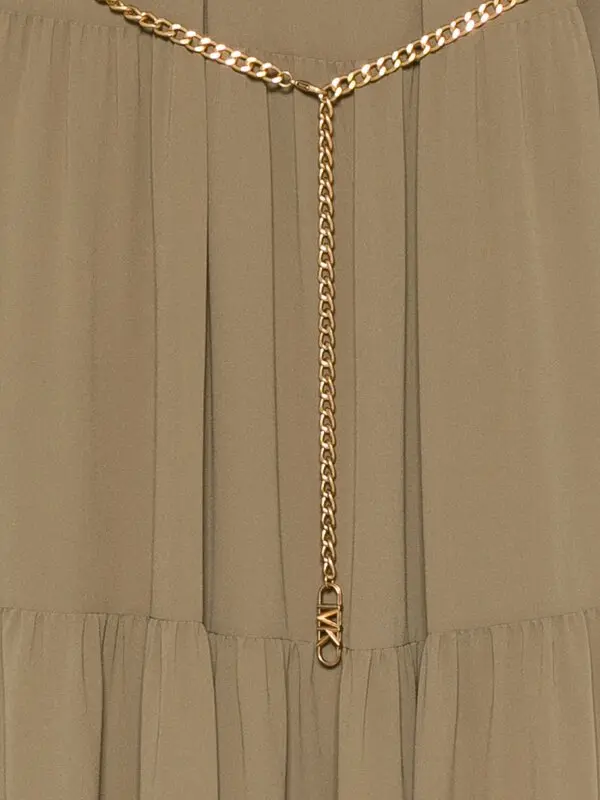 Michael Kors Tiered Chain-belt Maxi Dress