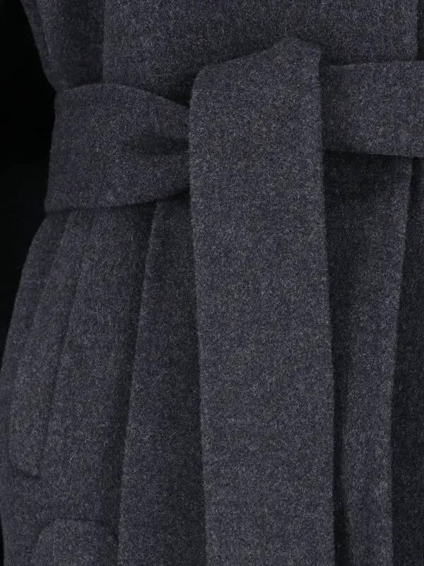 Khaite Alder Long Sleeved Jacket - Charcoal-grey
