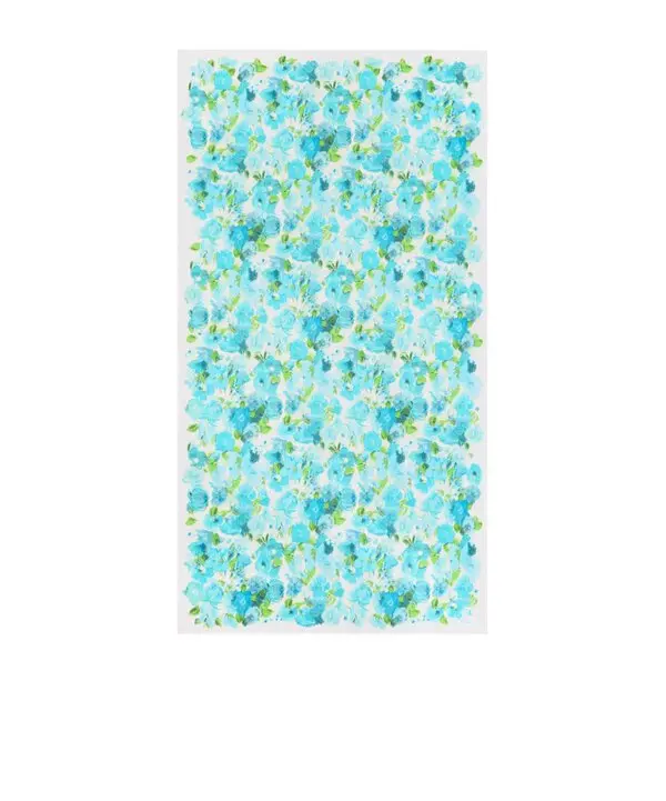 Chloé The Wild Flowers Pareo In Cotton Voile - Blue