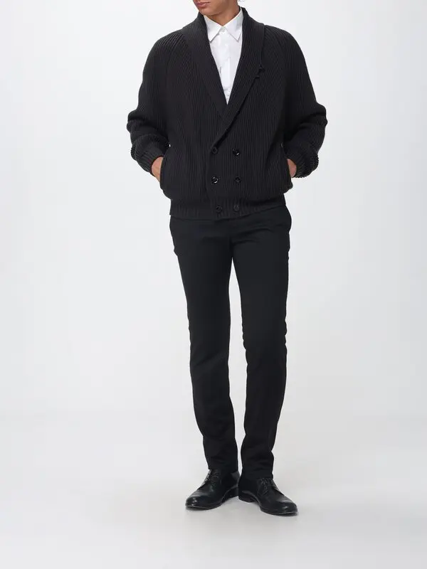 TOM FORD Ribbed Double-breasted Cardigan - Black