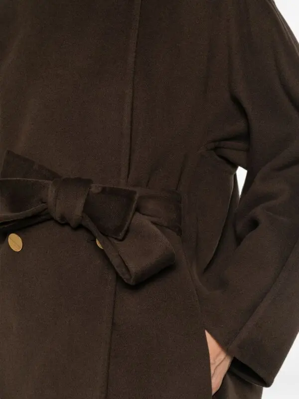 Alberta Ferretti Belted Color-blocked Coat - Black