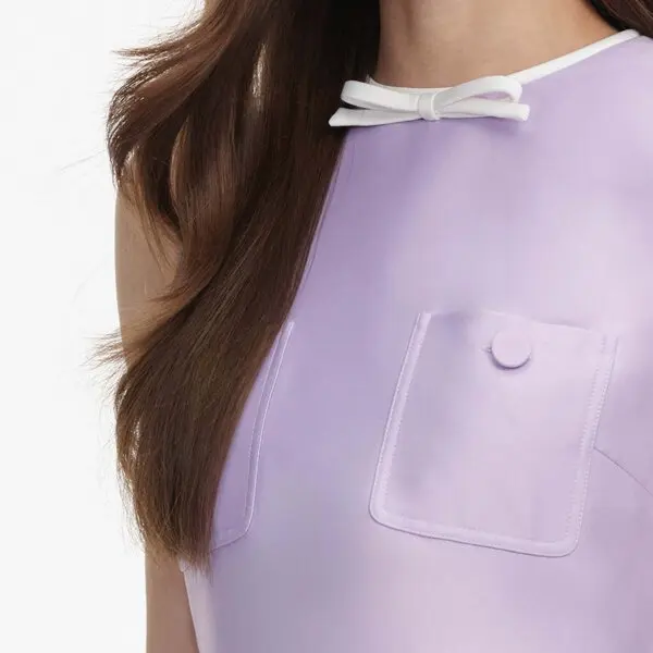 SELF-PORTRAIT Lilac Taffeta Mini Dress