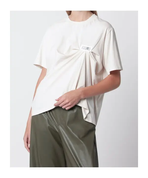 MAISON MARGIELA Numeric Logo Draped T-shirt