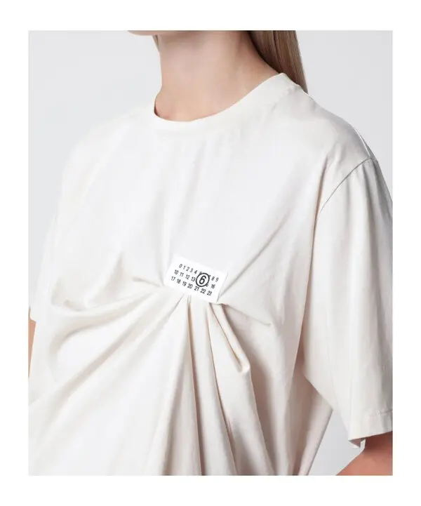 MAISON MARGIELA Numeric Logo Draped T-shirt
