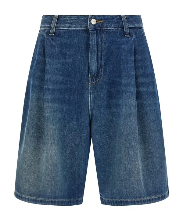 Carhartt Work In Progress Alta Pleated Denim Shorts - Blue