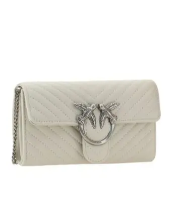 Pinko Logo-plaque Chain-linked Quilted Shoulder Bag